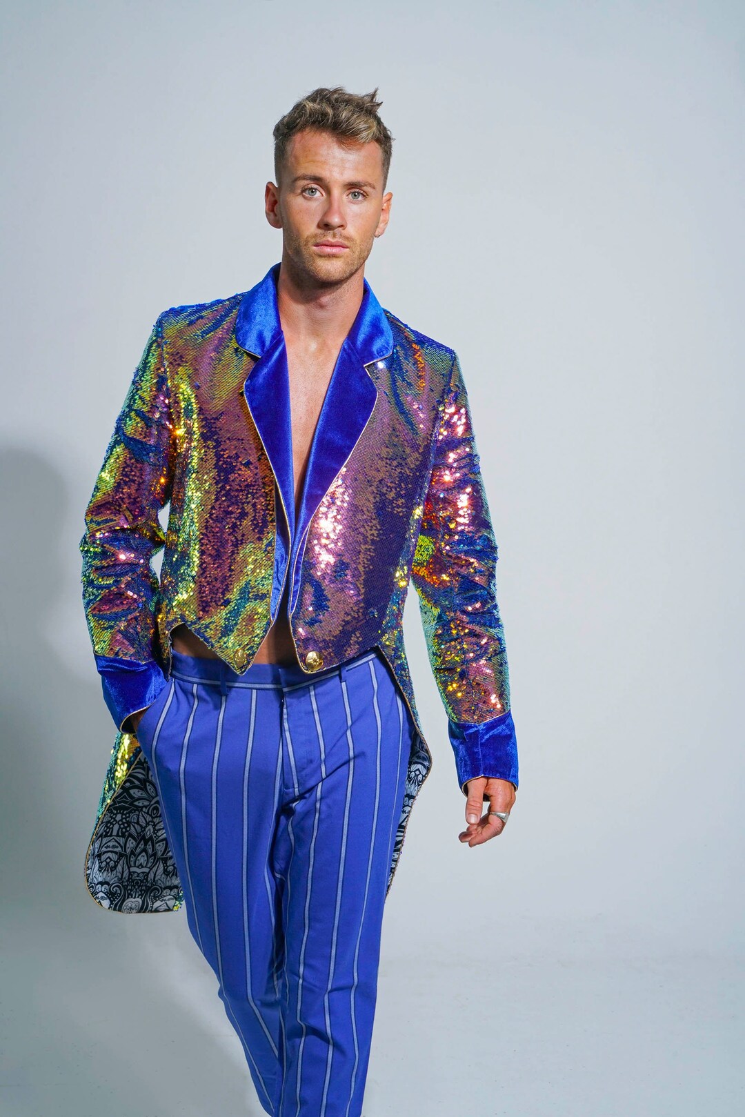 Edwardian Jacket Velvet Blazer Mens Smoking Jacket Mens Hussar Jacket ...