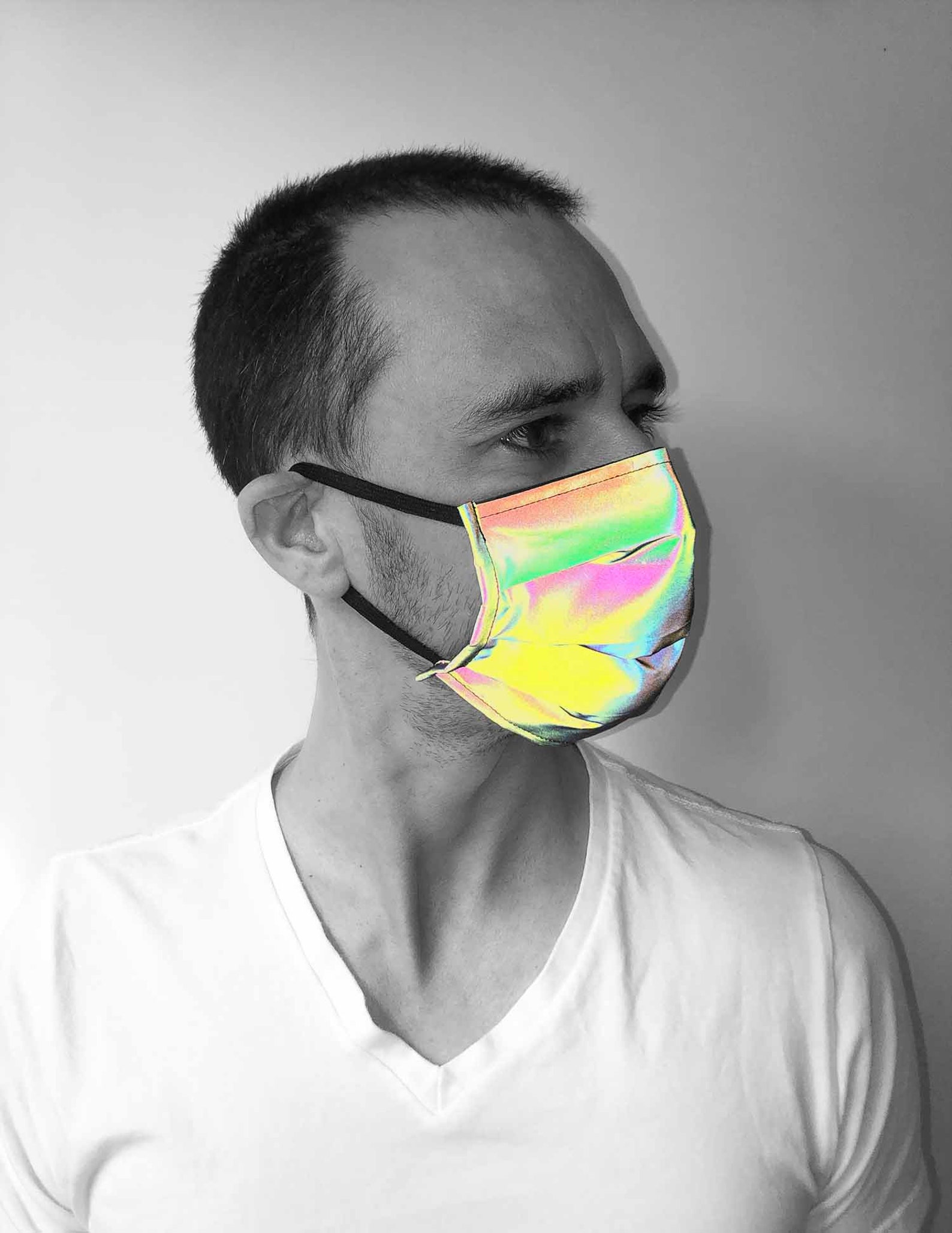 Reflective Face Mask, Cybergoth Mask, Rave Mask, Rainbow Mask, Water ...