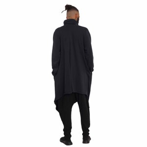 Cyberpunk Jacket Futuristic Clothing Men Black Long Trench Coat Men ...