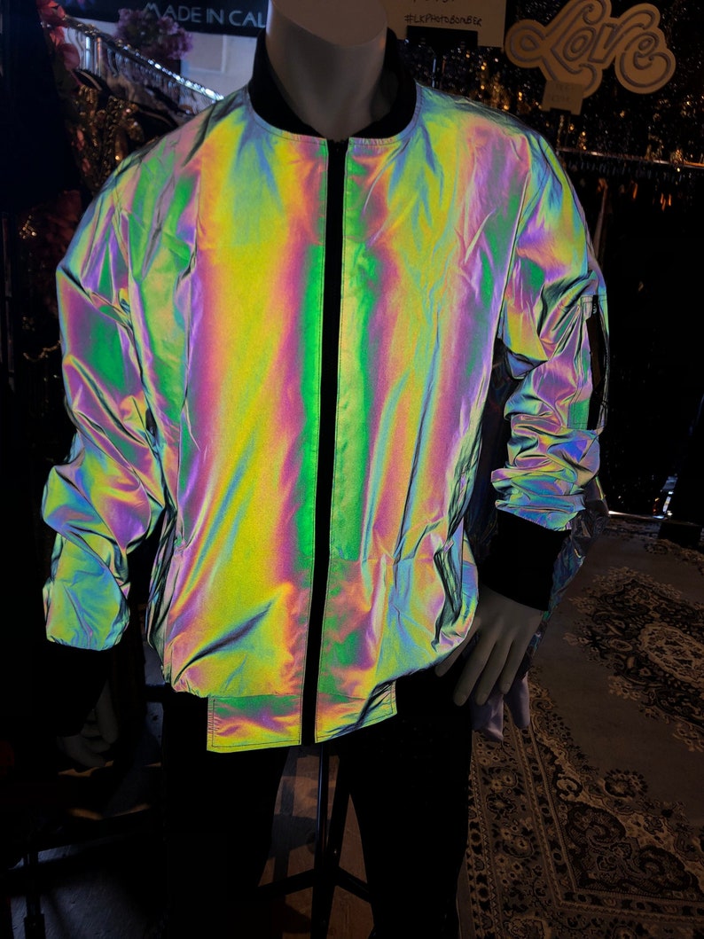 Cyberpunk Jacket, Reflective Jacket, Holographic Jacket, Futuristic ...