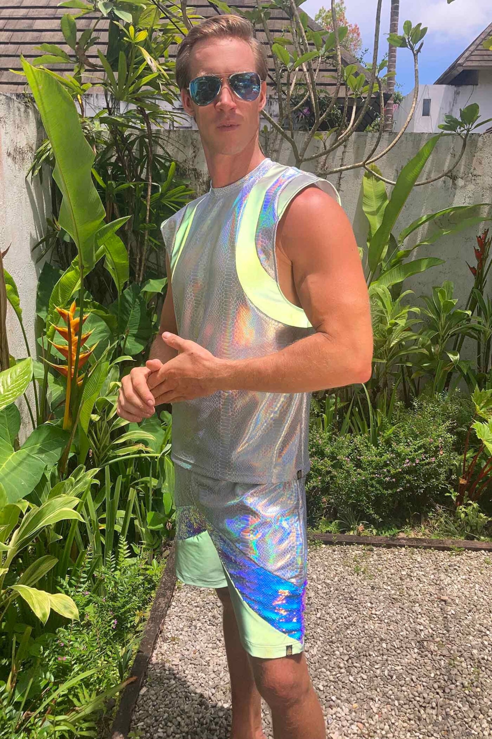Futuristic Shirt Iridescent Shirt Reflective Shirt Muscle Tank - Etsy