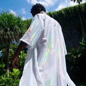 Gold Robe Mens Gold Kimono Cardigan Men Rave Robe Glitter Kimono Jacket ...