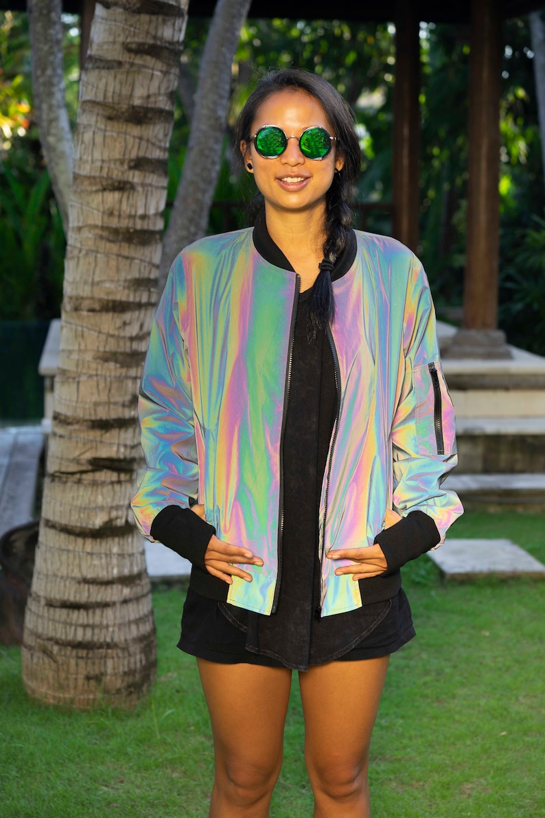 Cyberpunk Jacket, Reflective Jacket, Holographic Jacket, Futuristic ...