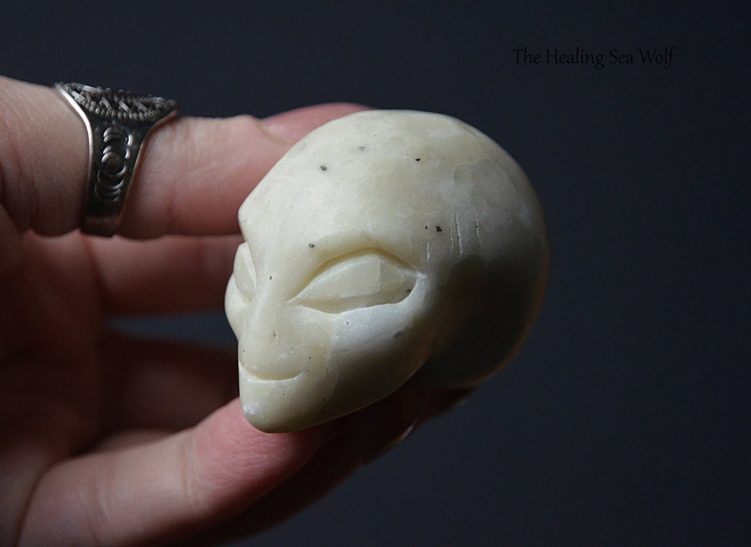 Arcturian Presence Alien Jade Carving Channelled Starbeing ET Powerful ...