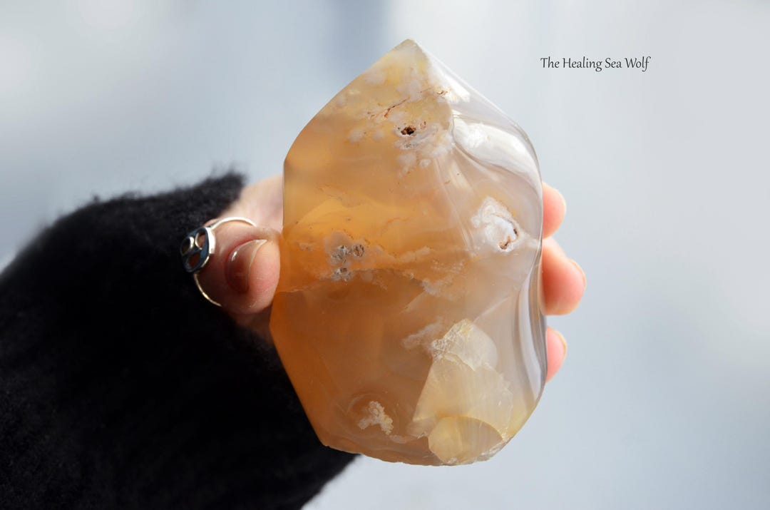 Sacred Flame Sakura Flower Agate Powerful Spiritual Healer New ...