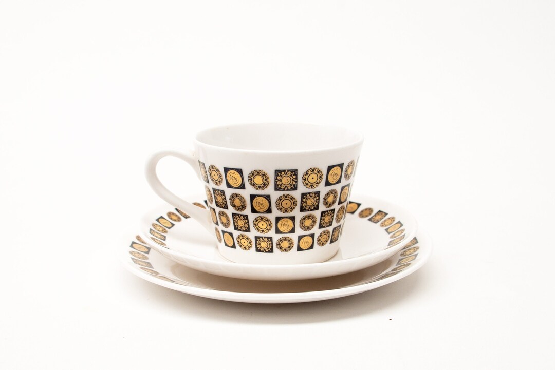 Royal Tuscan Fine Bone China UK 1960s tiara Trio of Cup Saucer Plate - Etsy