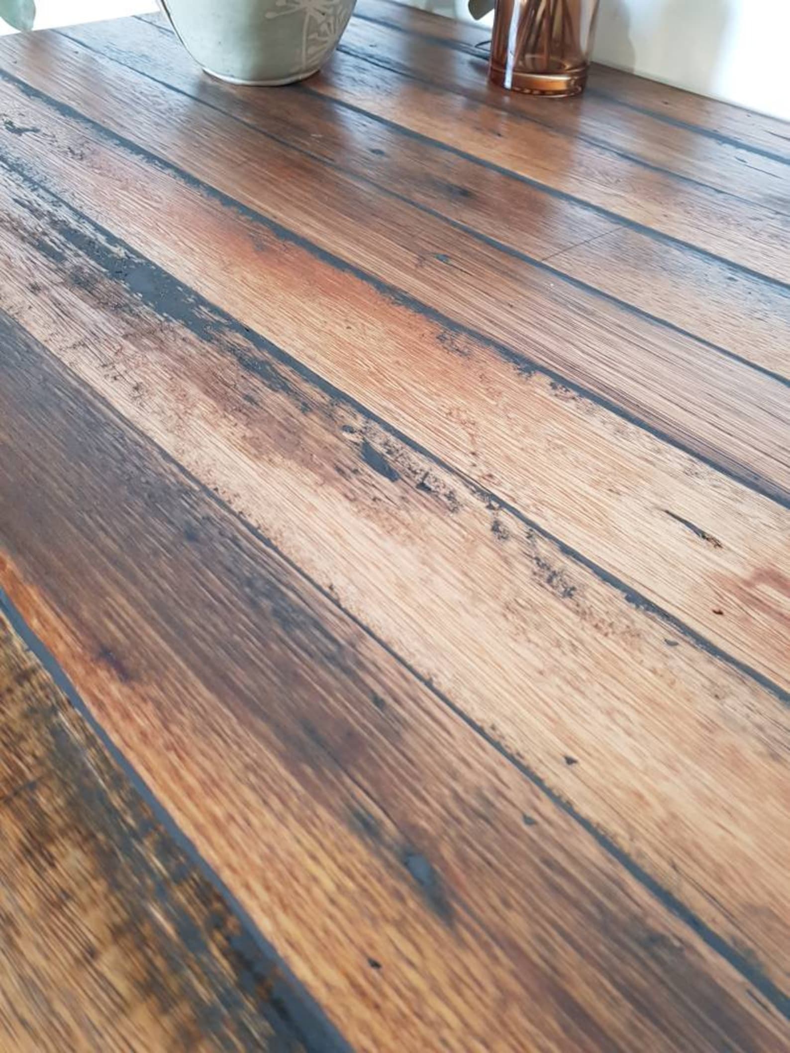 Butchers Block Style Island Bench | Rustic | Castor Wheels | Knife ...