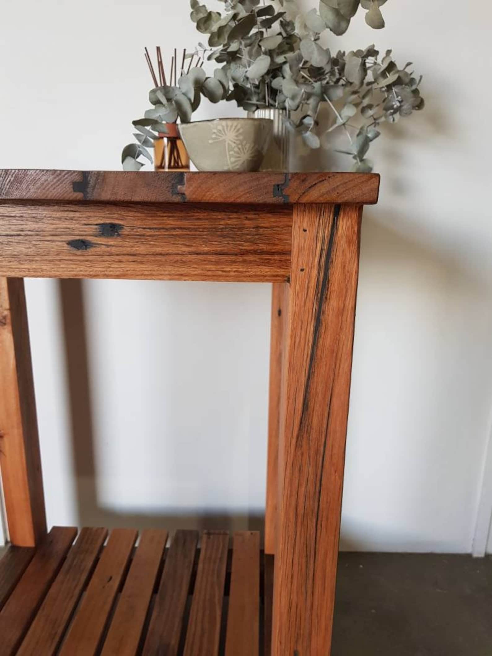 Handmade Reclaimed Hardwood Island Bench | Butcher Block Style Kitchen ...