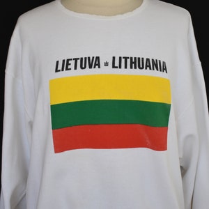 Vintage 80s Lithuania Souvenir Sweatshirt 1980s Lithuanian - Etsy