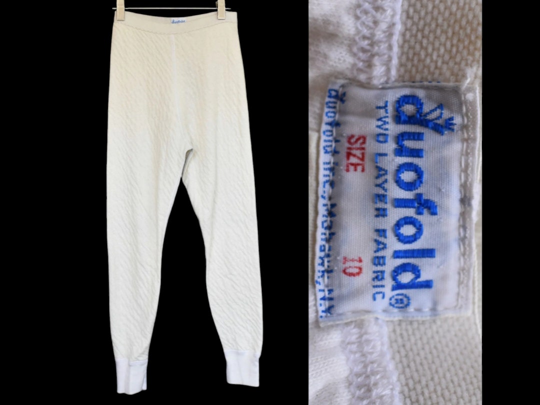 Vintage 60s Duofold Thermal Pants, 1960s Double Layer Long Johns, Medium Weight Thermals, Size ...