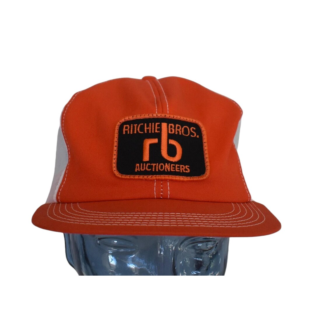 Vintage 90s Ritchie Bros Heavy Equipment Auctioneers Patch Hat Work ...