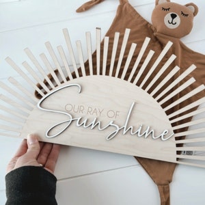 Our Ray of Sunshine Wall Art, Nursery Shelf Decor, Boho Nursery Decor ...