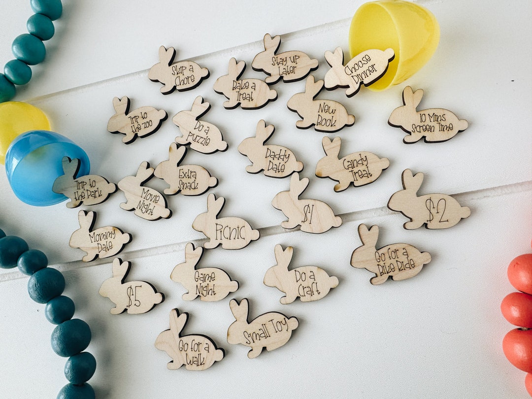 Easter Egg Tokens for Easter Basket, Bunny Basket Tokens, Egg Hunt ...