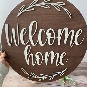 Welcome Home Sign, 3D Wood Sign, Wood Sign, Circle Shiplap Welcome Home ...