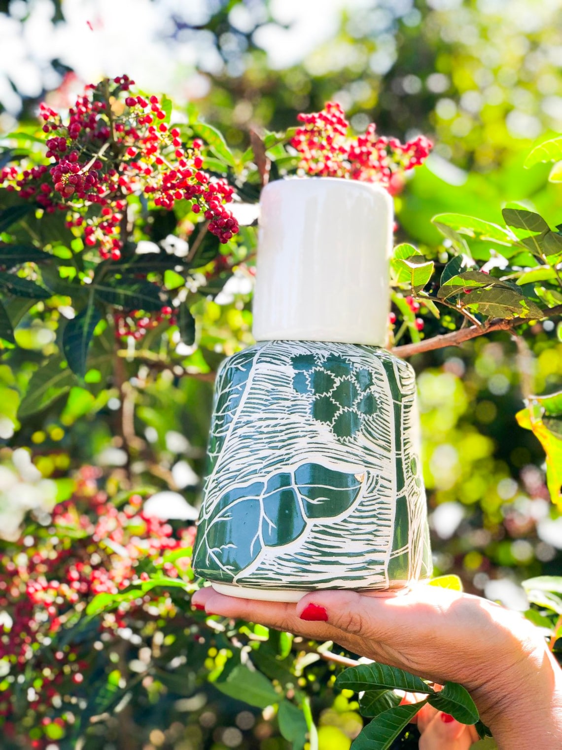 Ceramic Water Jug - Ceramic Water Vessel - Personalised Water Bottle ...