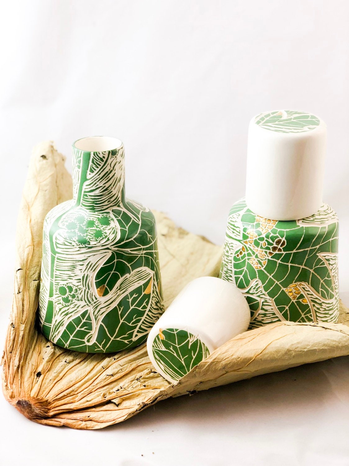 Ceramic Water Jug - Ceramic Water Vessel - Personalised Water Bottle ...