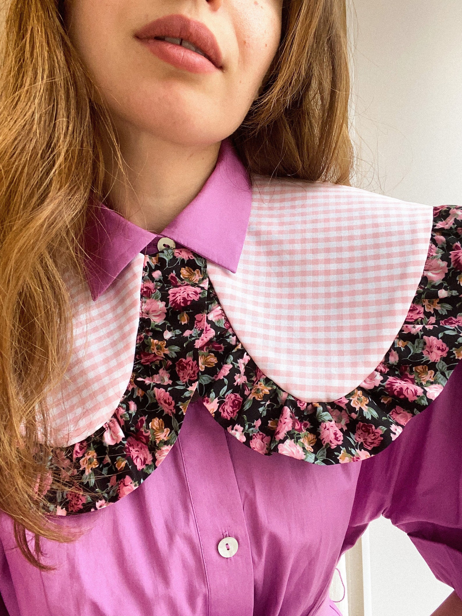 Floral Oversized Collar Women Cute Detachable Collar Statement | Etsy