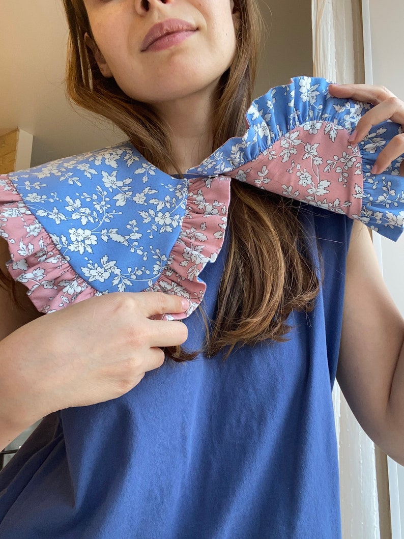Cute Frilled Collar Floral Reversible Ruffled Women Collar | Etsy