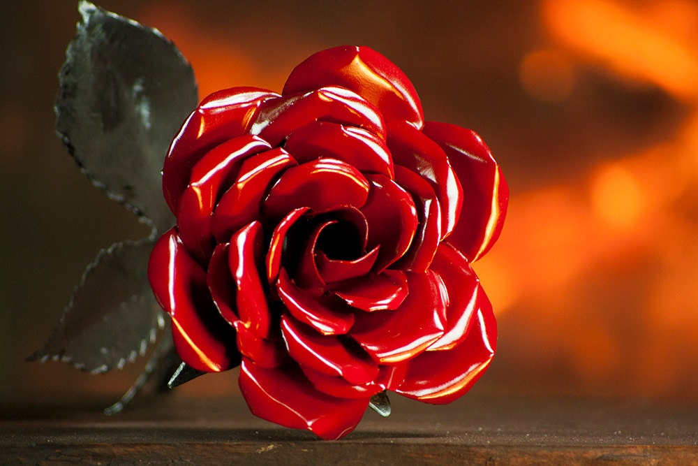 Red Steel Rose A Perfect Gift for Yourself or One You Love - Etsy Canada