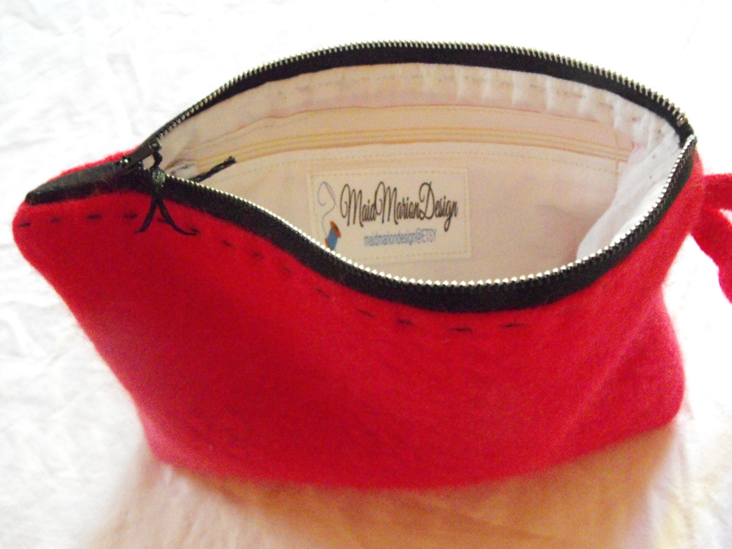 Wool Clutch, Handmade Bag, Red Bag, Red Purse, Cosmetic Bag, Toiletry ...