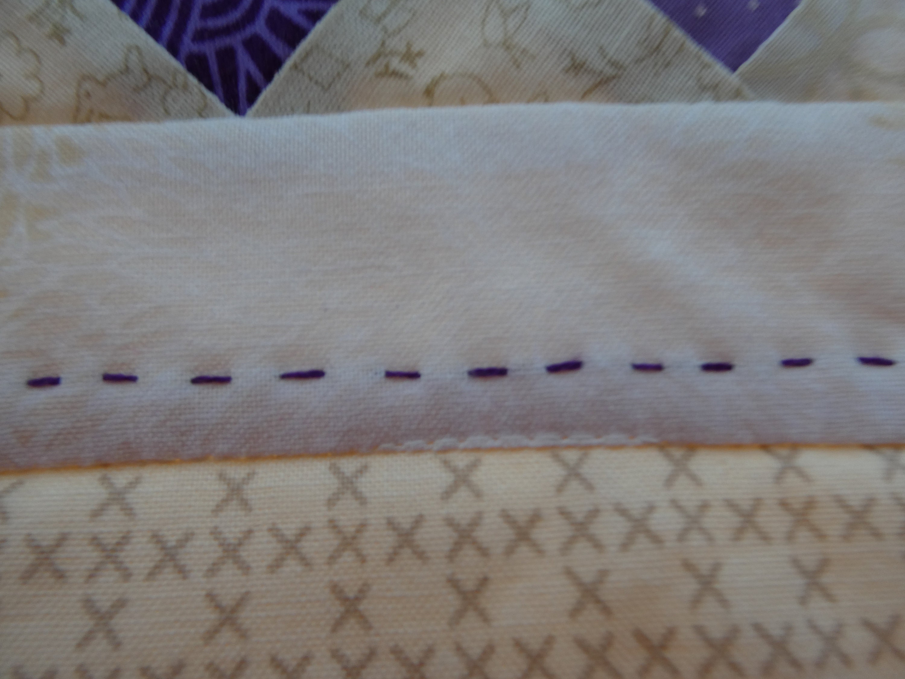 Table Topper, Wall Hanging, Purple Log Cabin, Log Cabin, Quilted Table ...