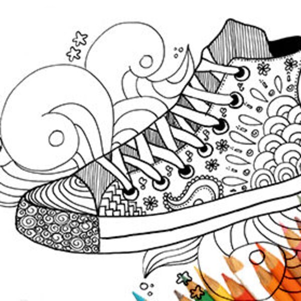 Zentangle Sneakers - Etsy
