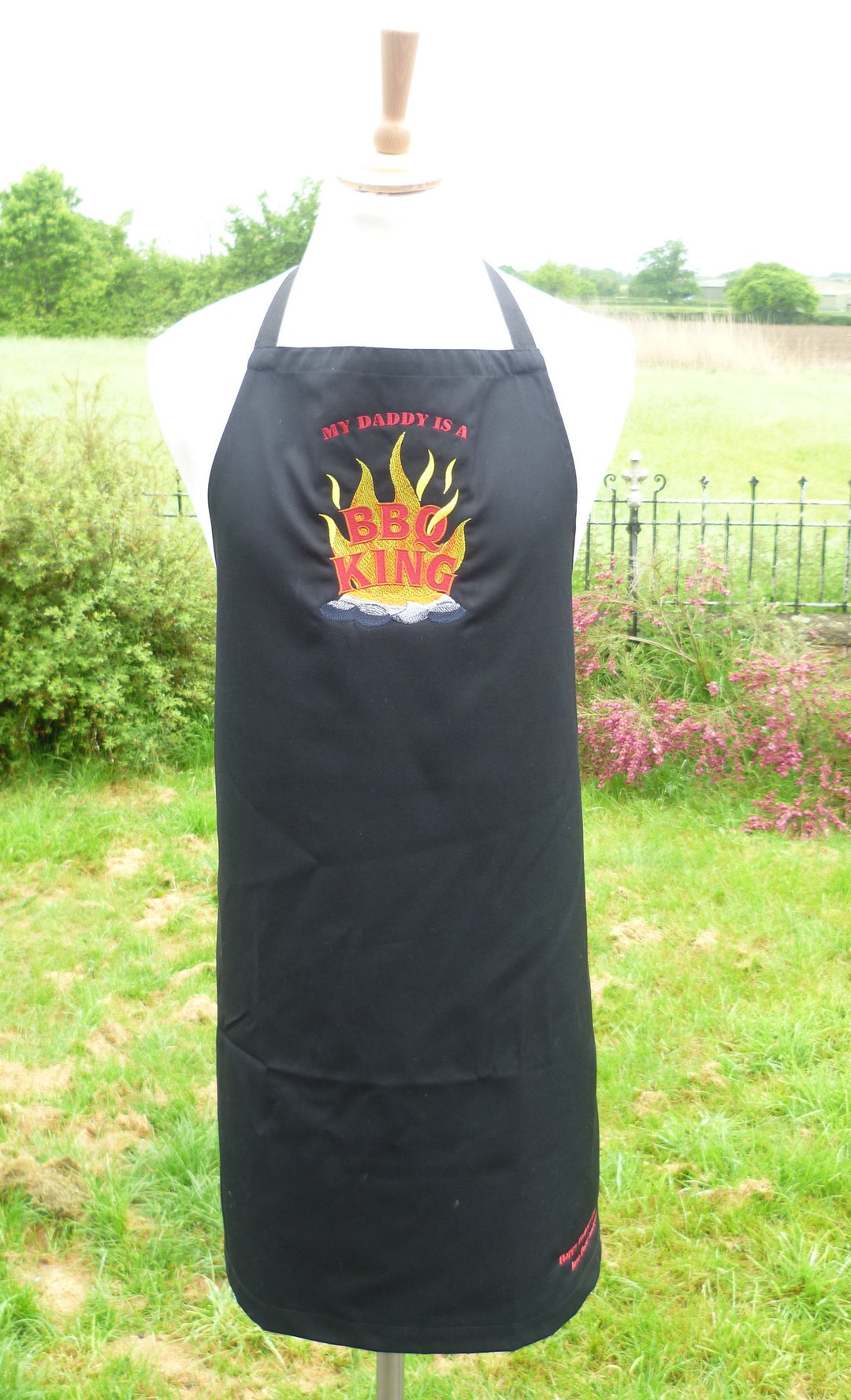BBQ King Apron, Barbecue Apron, Summer, Gift for Dad, Fathers Day Gift ...