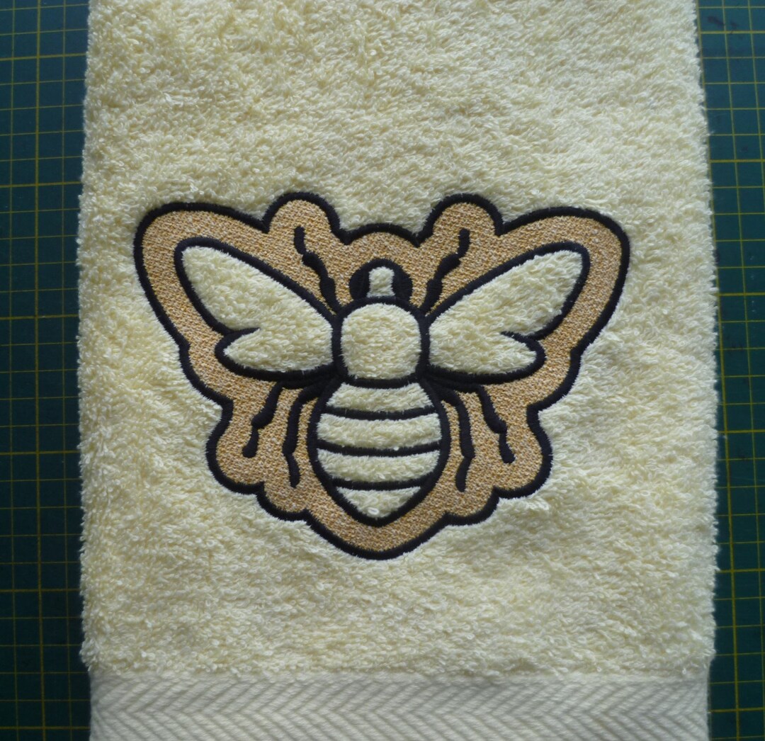 Bee Towel, Bee HAND Towel, Embroidered Bee Design, Bee Kind, Gift for ...