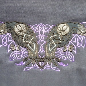 Knotwork Ravens Bag, Raven Messenger Bag, Odin's Ravens, Hugin and ...