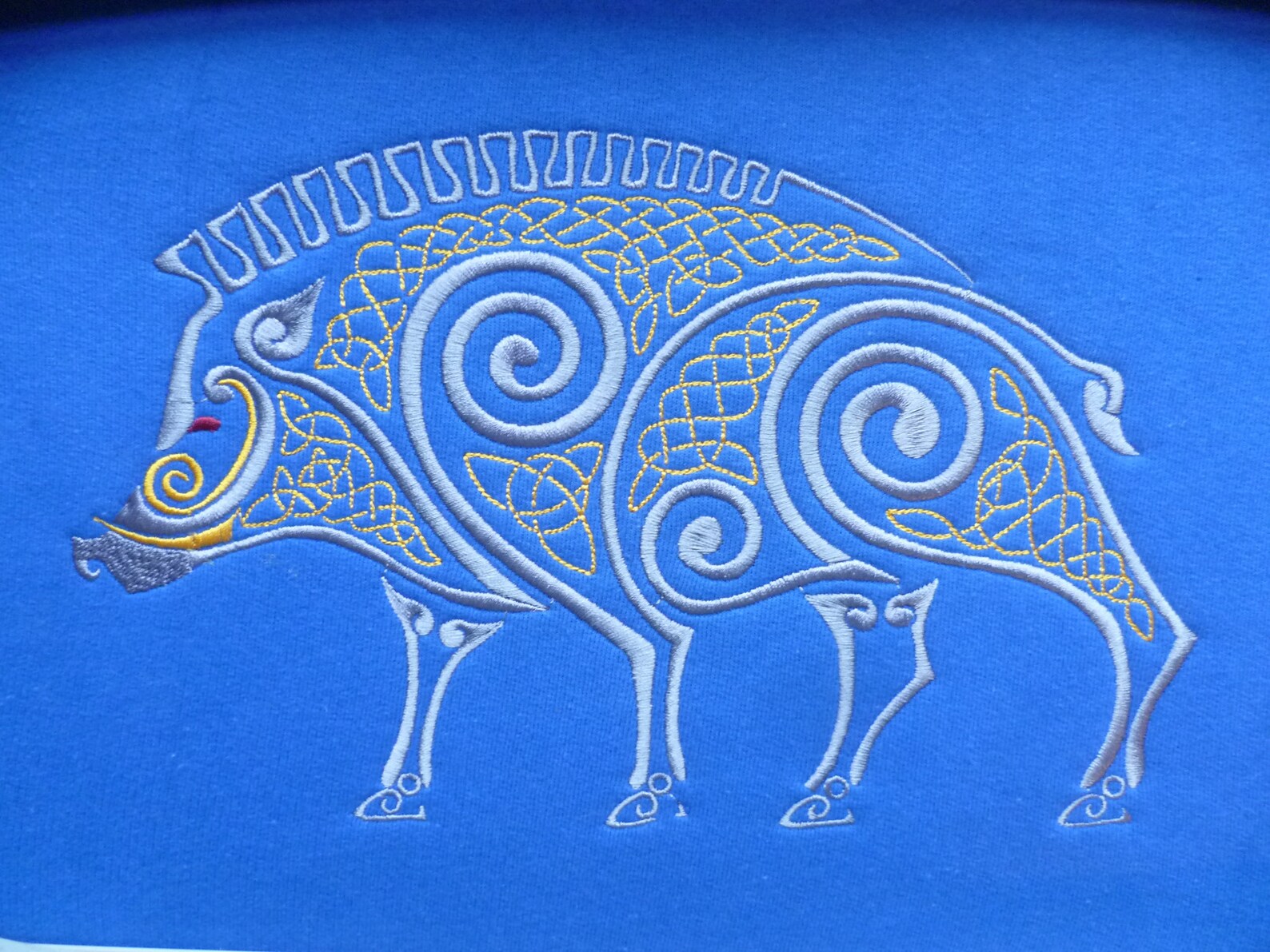 Knotwork Boar Hoodie Celtic Boar Sweater Embroidered Hoodie - Etsy UK