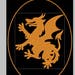 Heraldic Dragon Patch, Rampant Dragon Tabard Patch, LARP, SCA, Re ...
