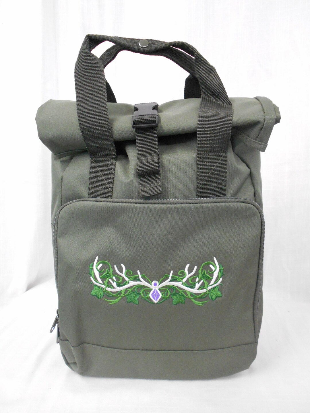Elven Crest Roll-top Rucksack, Elven Backpack - Etsy