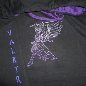 Valkyrie Hoodie, Embroidered Hoodie, Embroidered Valkyrie, XS - 5XL ...