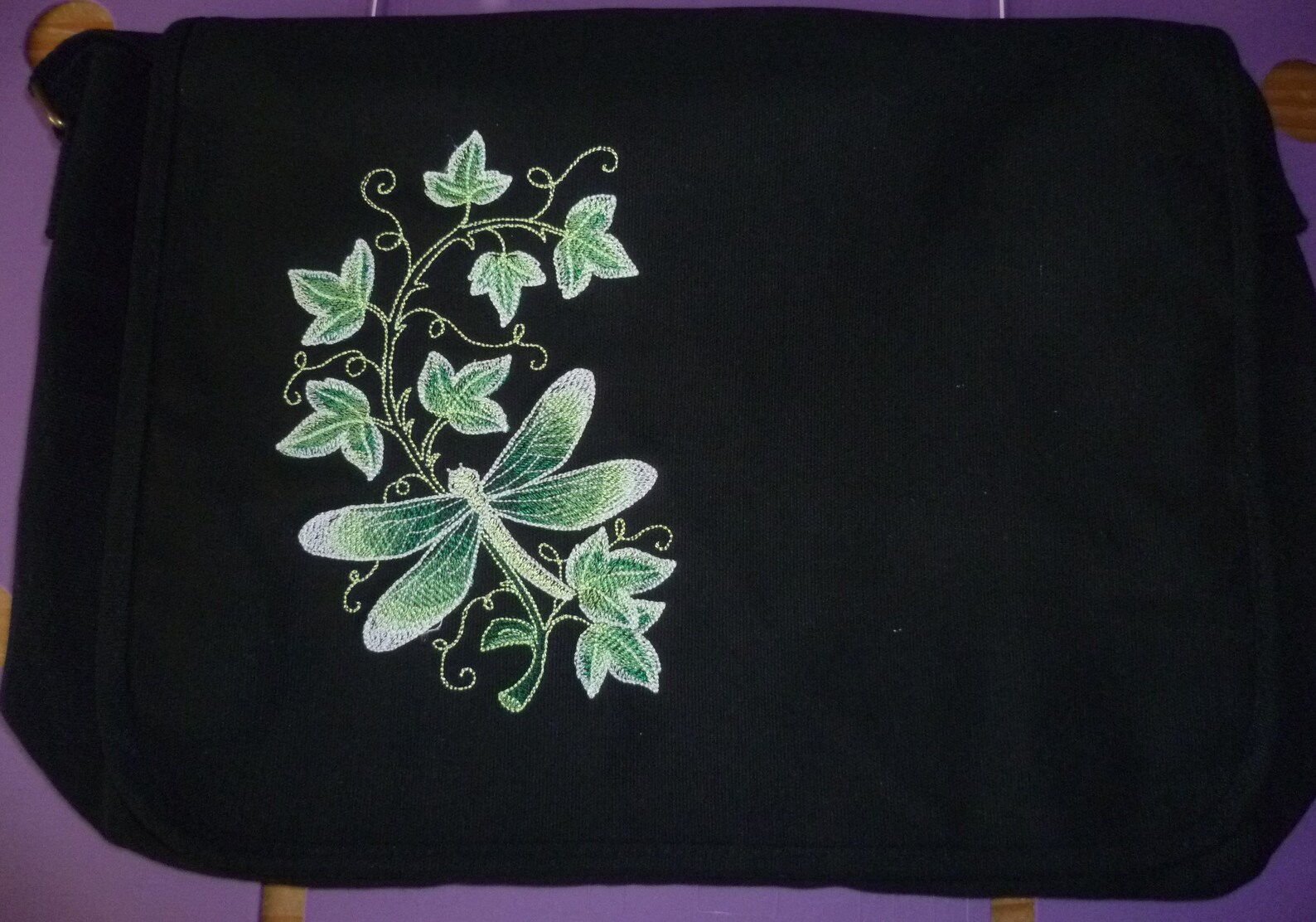 Dragonfly Bag Dragonfly Purse Embroidered Dragonfly and Ivy - Etsy