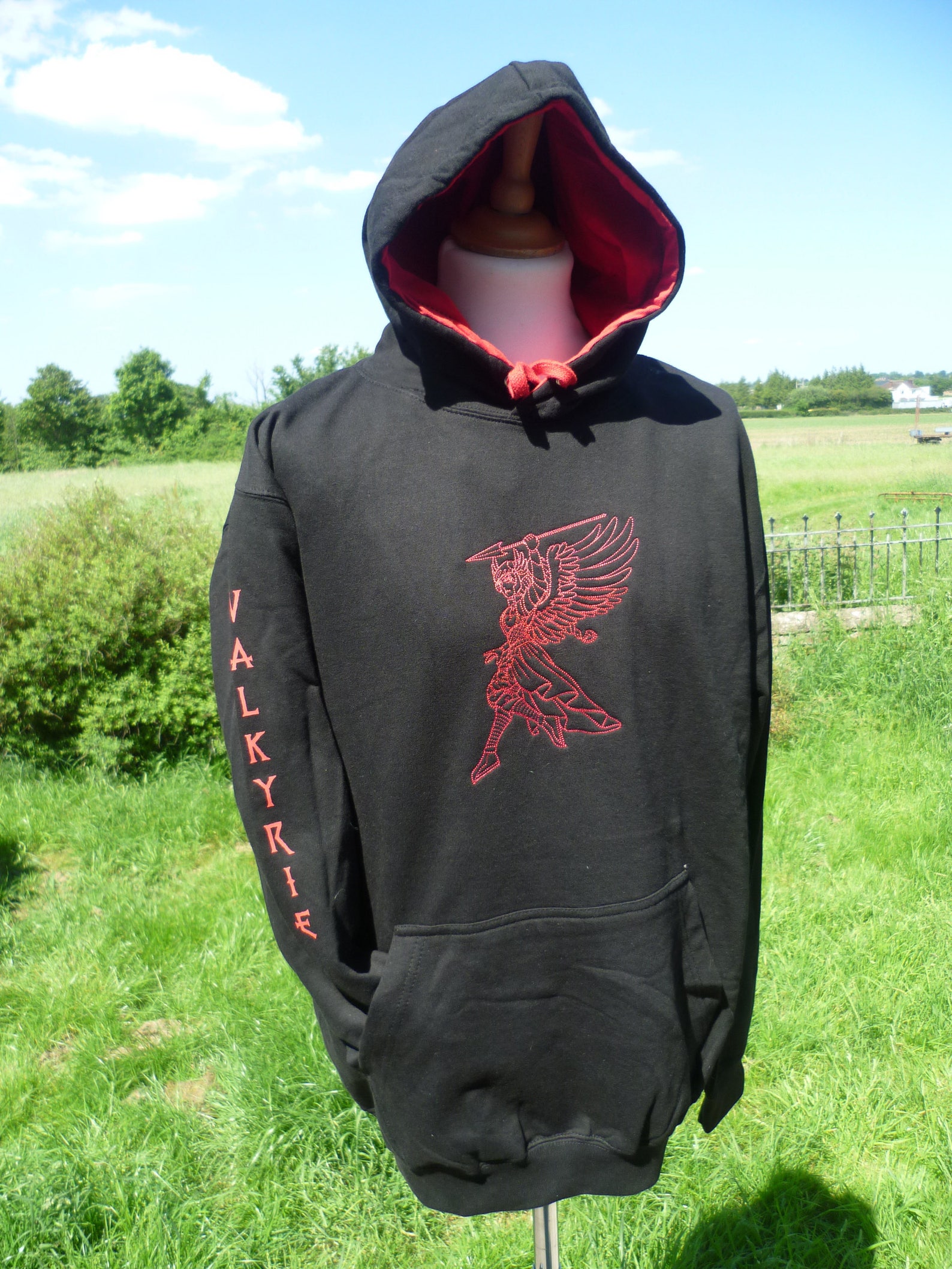 Valkyrie Hoodie, Embroidered Hoodie, Embroidered Valkyrie, XS - 5XL ...