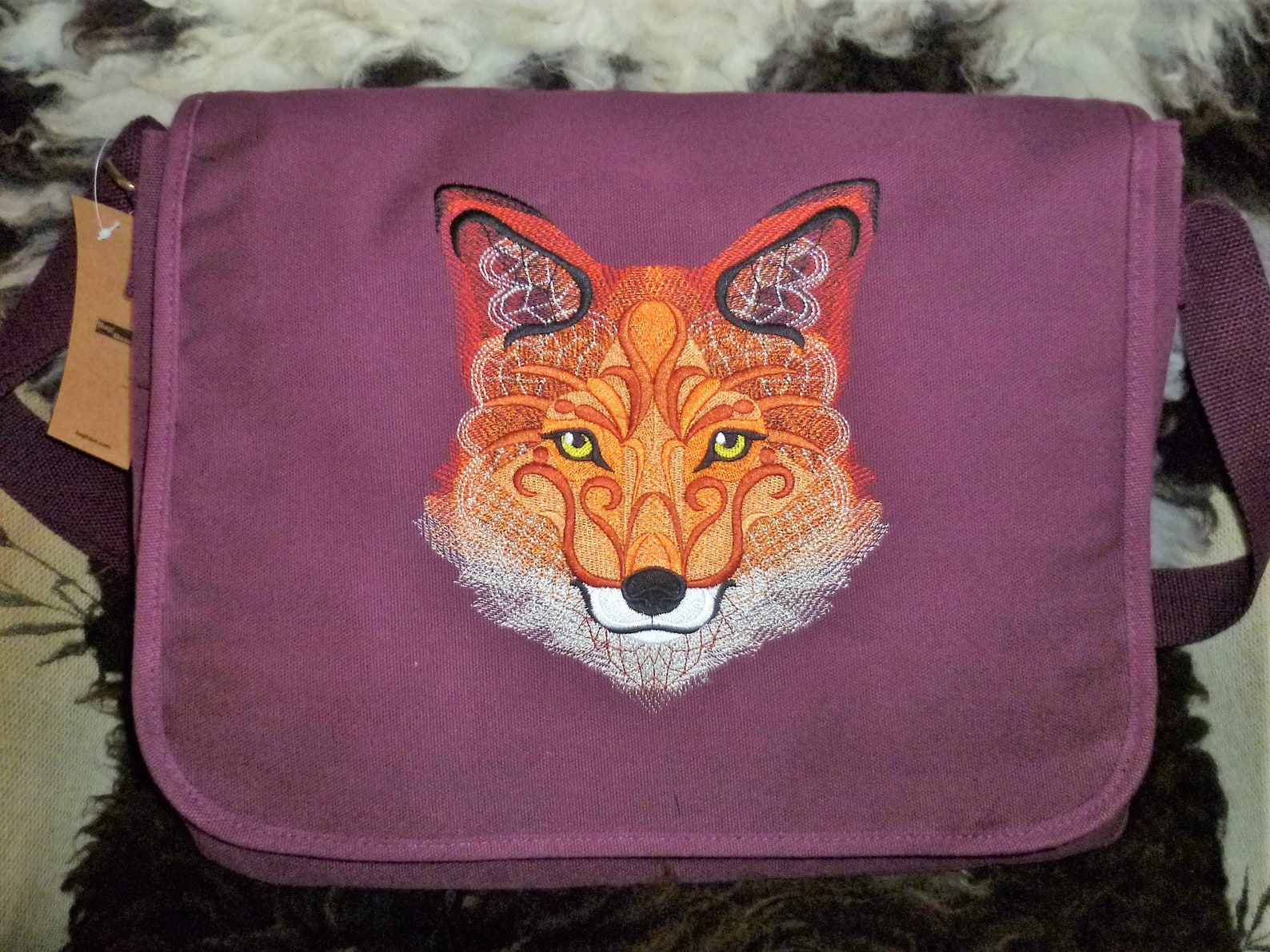 Fox Bag Embroidered Fox Crossbody Bag Woodland Fox Bag | Etsy
