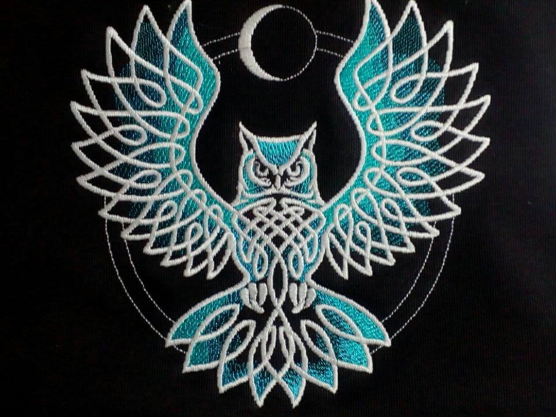 Celtic Owl Bag, Owl Messenger Bag, Glow in the Dark Owl, Cotton Canvas ...