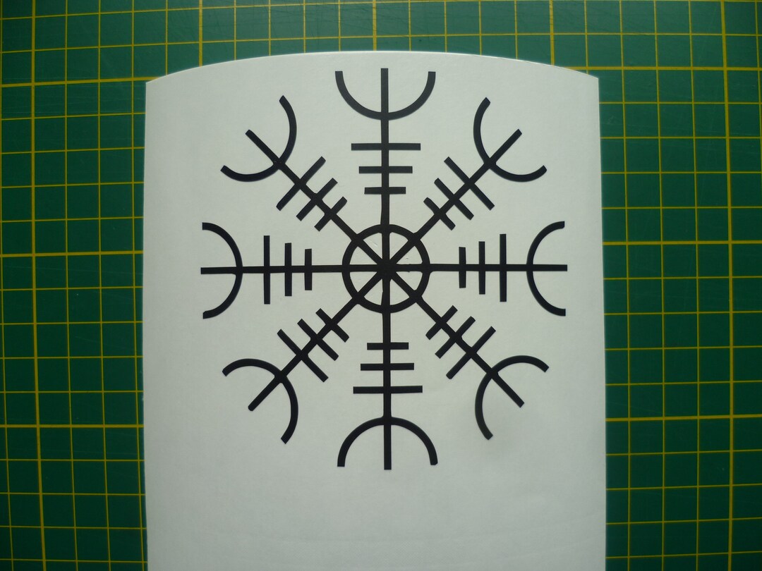 Helm of Awe Sticker Helm of Awe Decal, Viking, Aegishjàlmr, Helm of ...