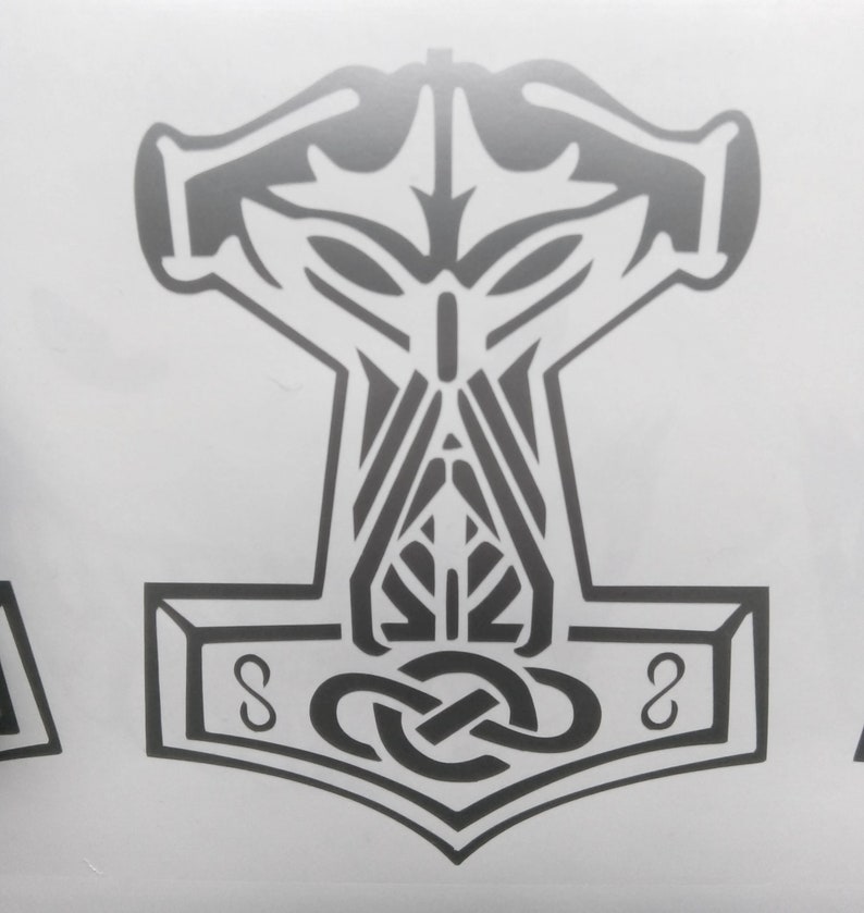 Thor's Hammer Sticker Mjolnir Sticker Thor's Hammer - Etsy