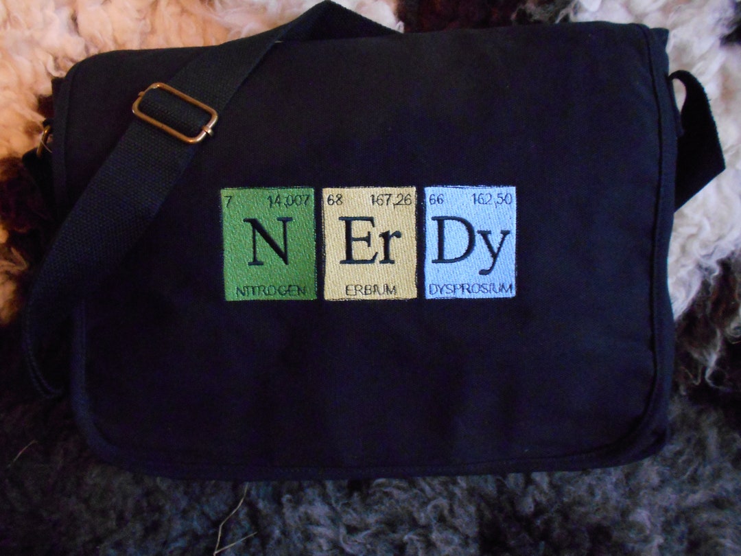 Nerd Bag Nerdy Canvas Messenger Bag Geek Bag Scientist Bag - Etsy
