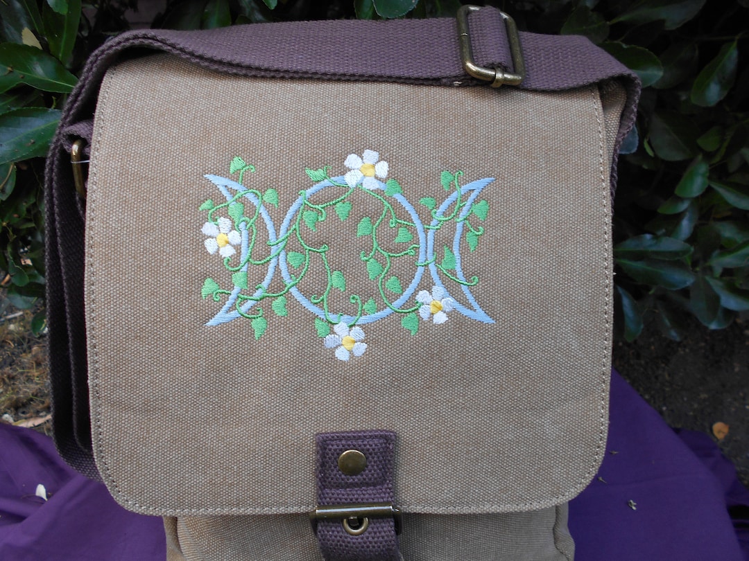 Triple Moon Tablet Bag, Triple Moon Purse, iPad Case, Embroidered Bag ...