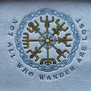 Viking Hoodie, PREMIUM Vegvisir Hoodie, Norse Compass, Icelandic Runes ...