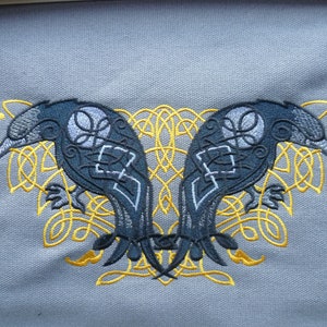 Knotwork Ravens Bag, Raven Messenger Bag, Odin's Ravens, Hugin and ...