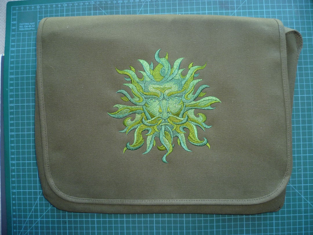 Greenman Bag, Green Man Messenger Bag Cotton Canvas Green Man Bag ...