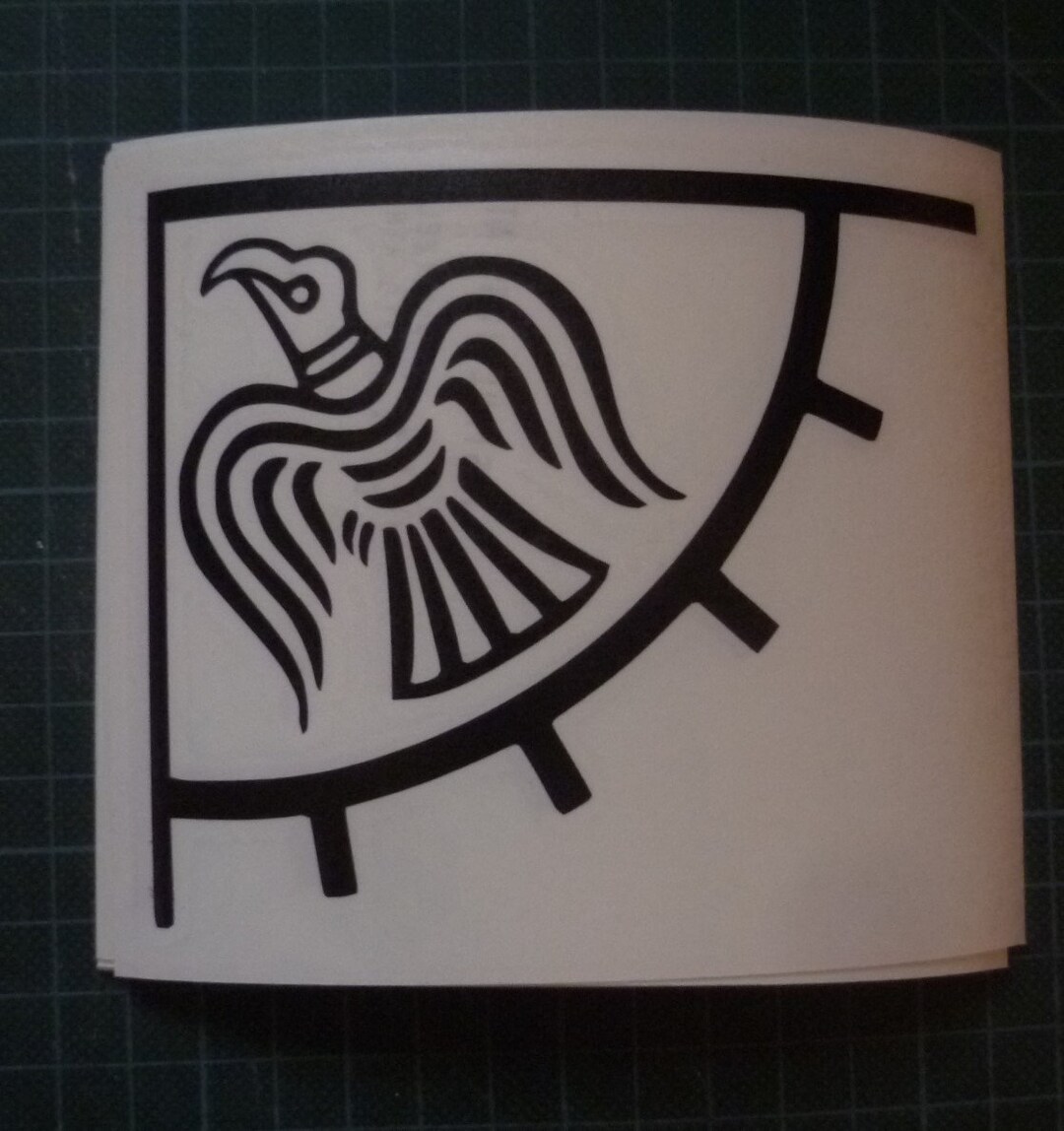 Raven Sticker, Raven Banner Sticker, Hugin & Munin, Odin Car Sticker ...