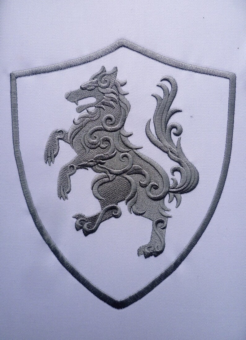 Heraldic Wolf Patch. Rampant Wolf Tabard patch. LARP SCA | Etsy