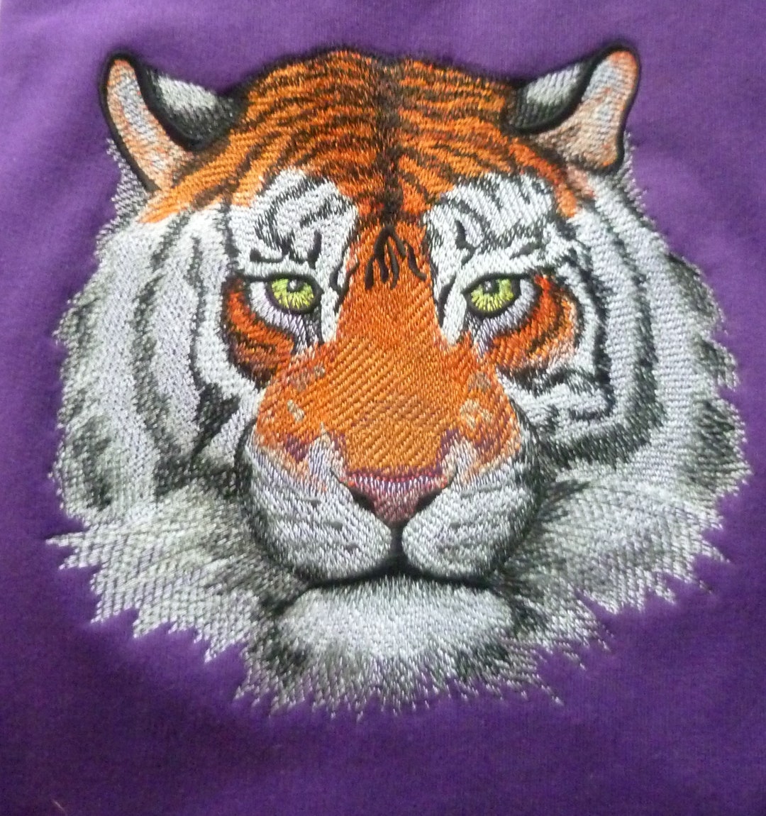 Beautiful Tiger Hoodie, PREMIUM Embroidered Hoodie, Embroidered Tiger ...