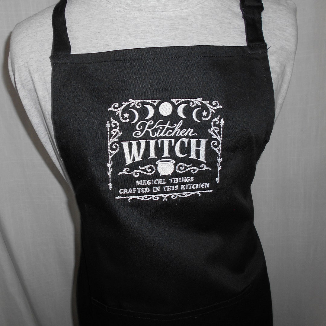 Kitchen Witch Apron, Witch Apron, Halloween Apron, Pagan, Wiccan ...