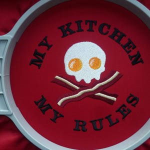 Kitchen Apron My Kitchen My Rules Skull Crossbones BBQ - Etsy UK