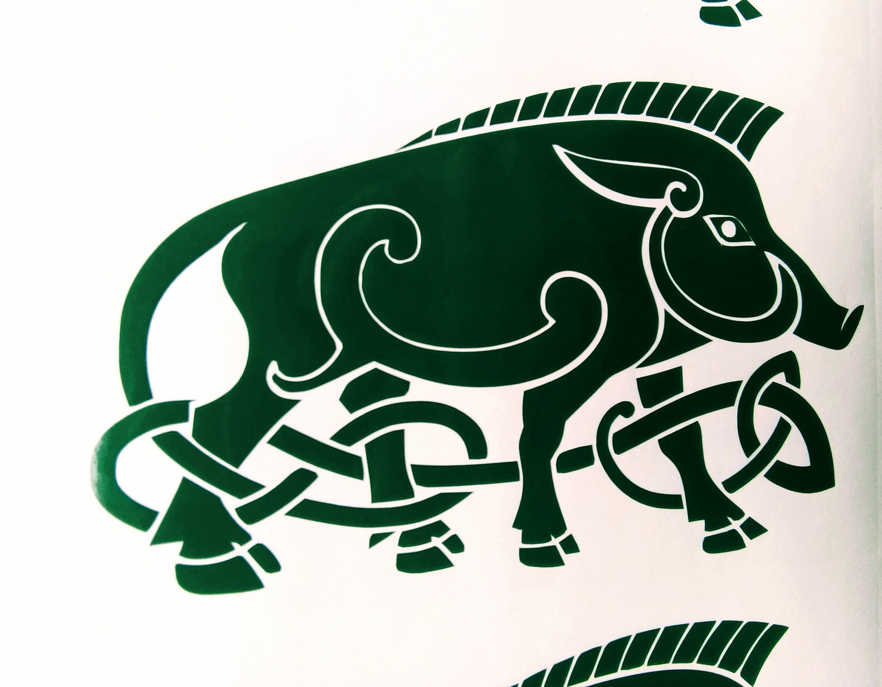 BOAR Sticker, Knotwork Boar, Arduinna Car Sticker, Decal for Laptop ...